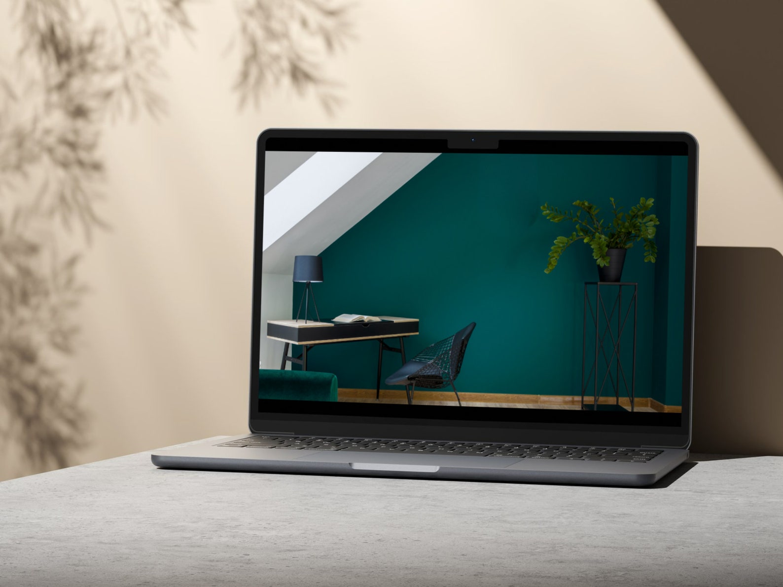 Virtual Zoom Background Modern Office, Microsoft Teams Digital Backdrop ...