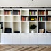 White Bookshelf Zoom Background, Work From Home Virtual Background, MS ...