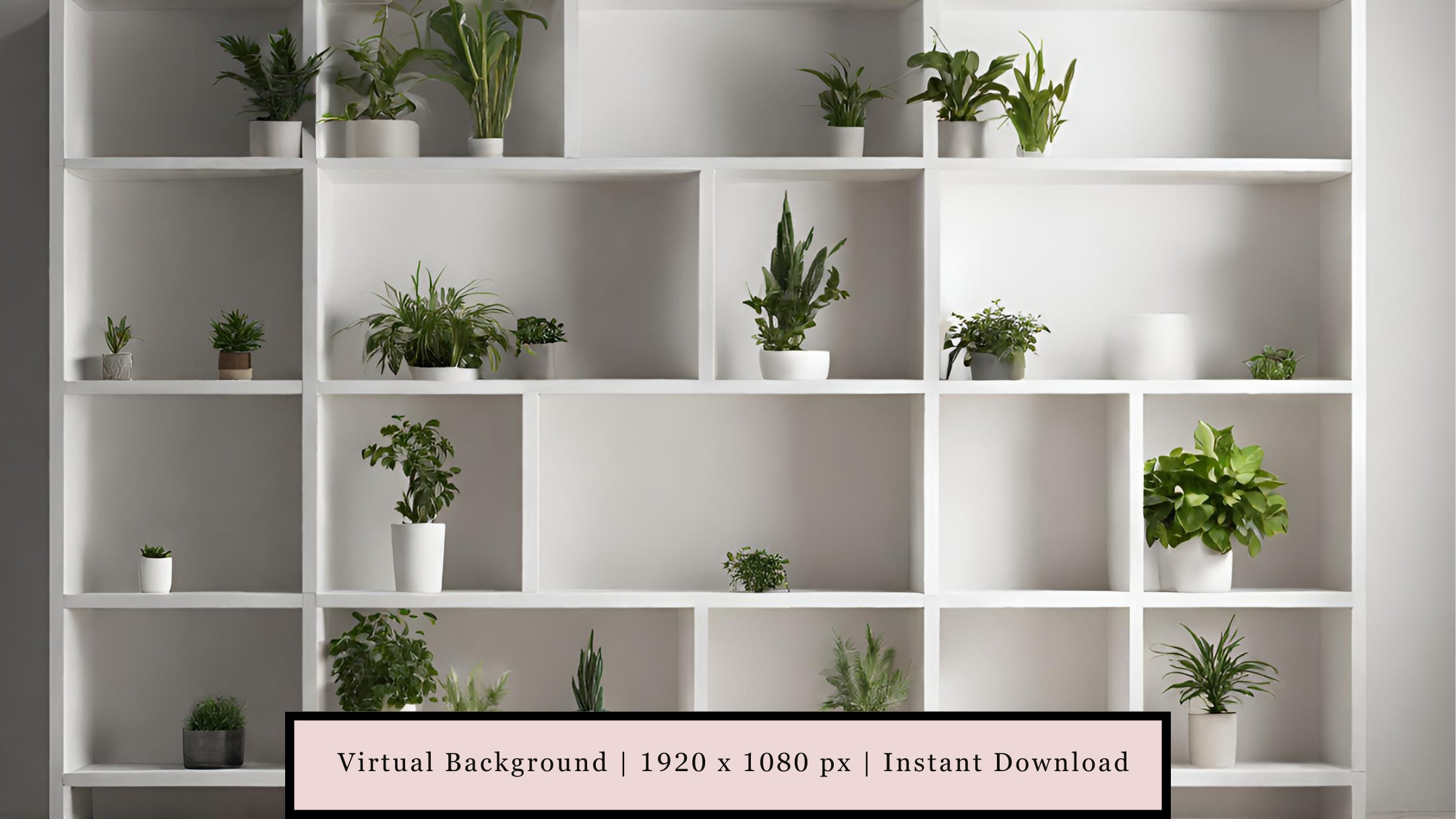 Minimalist Bookshelf Zoom Background, Bookcase Zoom Backdrop, White MS ...