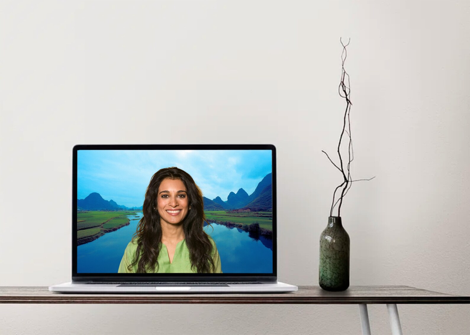 Zoom Background Mountains and Lake, Microsoft Teams Virtual Background ...