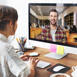 Blurry Online Classroom Backdrop Background, Online Learning Zoom ...