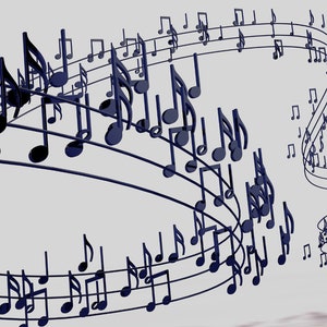 Remote Virtual Zoom Background, Music Note MS Teams Digital Download ...