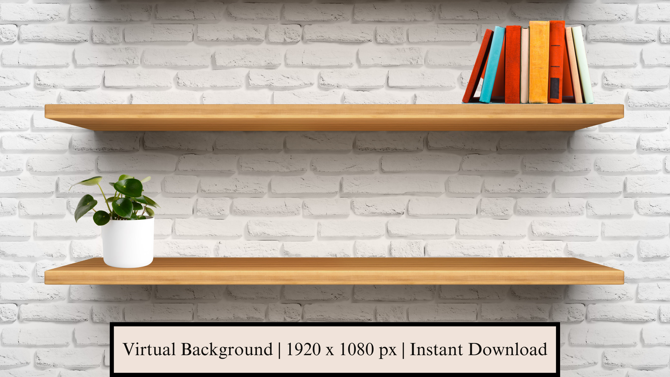 Zoom Background Bookshelf Home Office, Virtual Background for Zoom ...