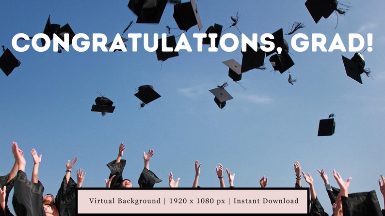 Graduation Zoom Background, Virtual Backdrop for Graduating Class ...