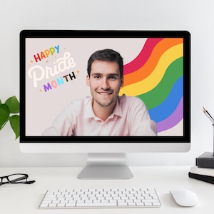 Work From Home Zoom Background to Celebrate LGBTQ Pride Month, Bright ...