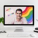 Work From Home Zoom Background to Celebrate LGBTQ Pride Month, Bright ...