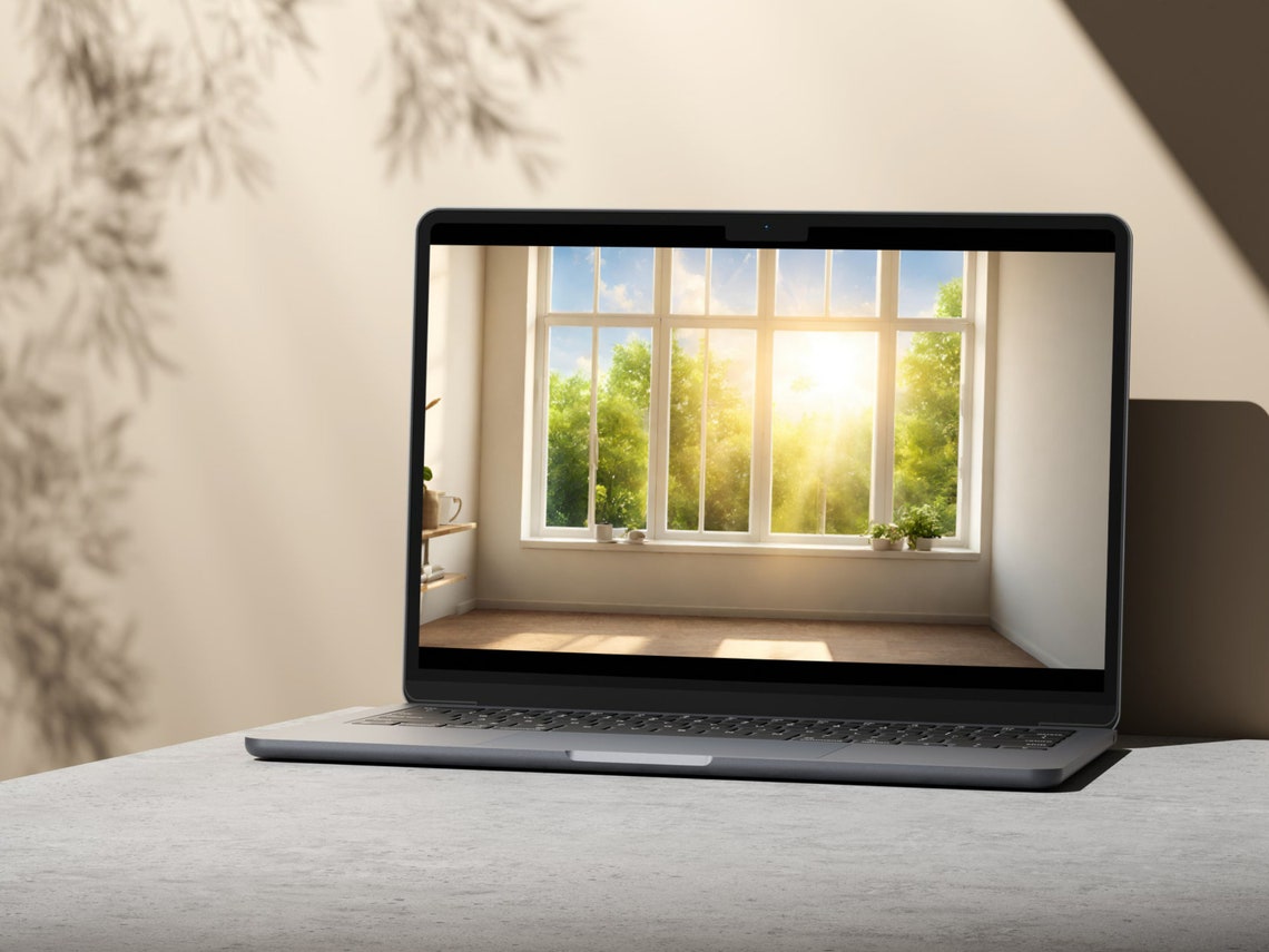 Virtual Zoom Background Bright Window, MS Teams Digital Download ...