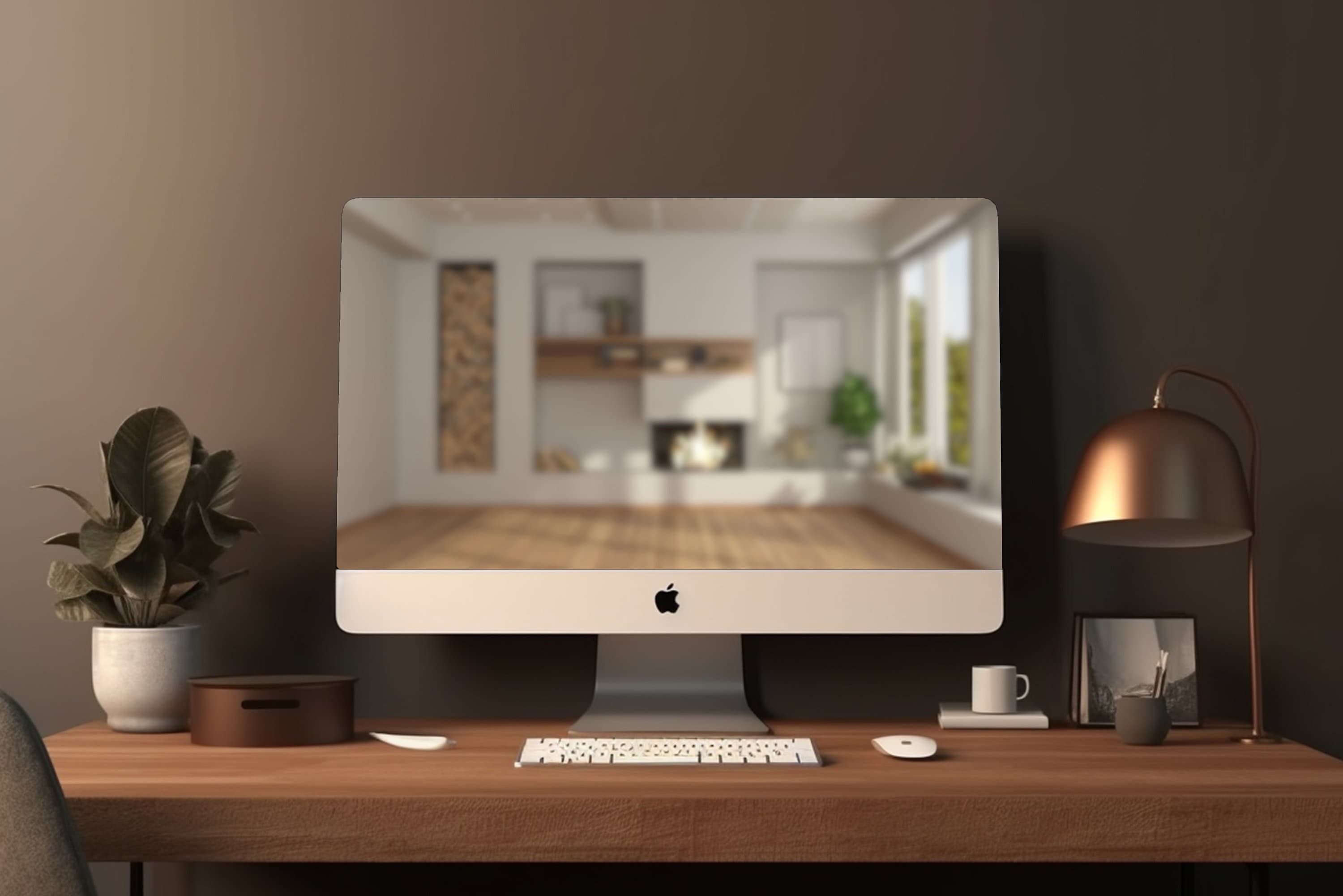 Zoom Background Office Blur, Blurry Digital Virtual Background ...