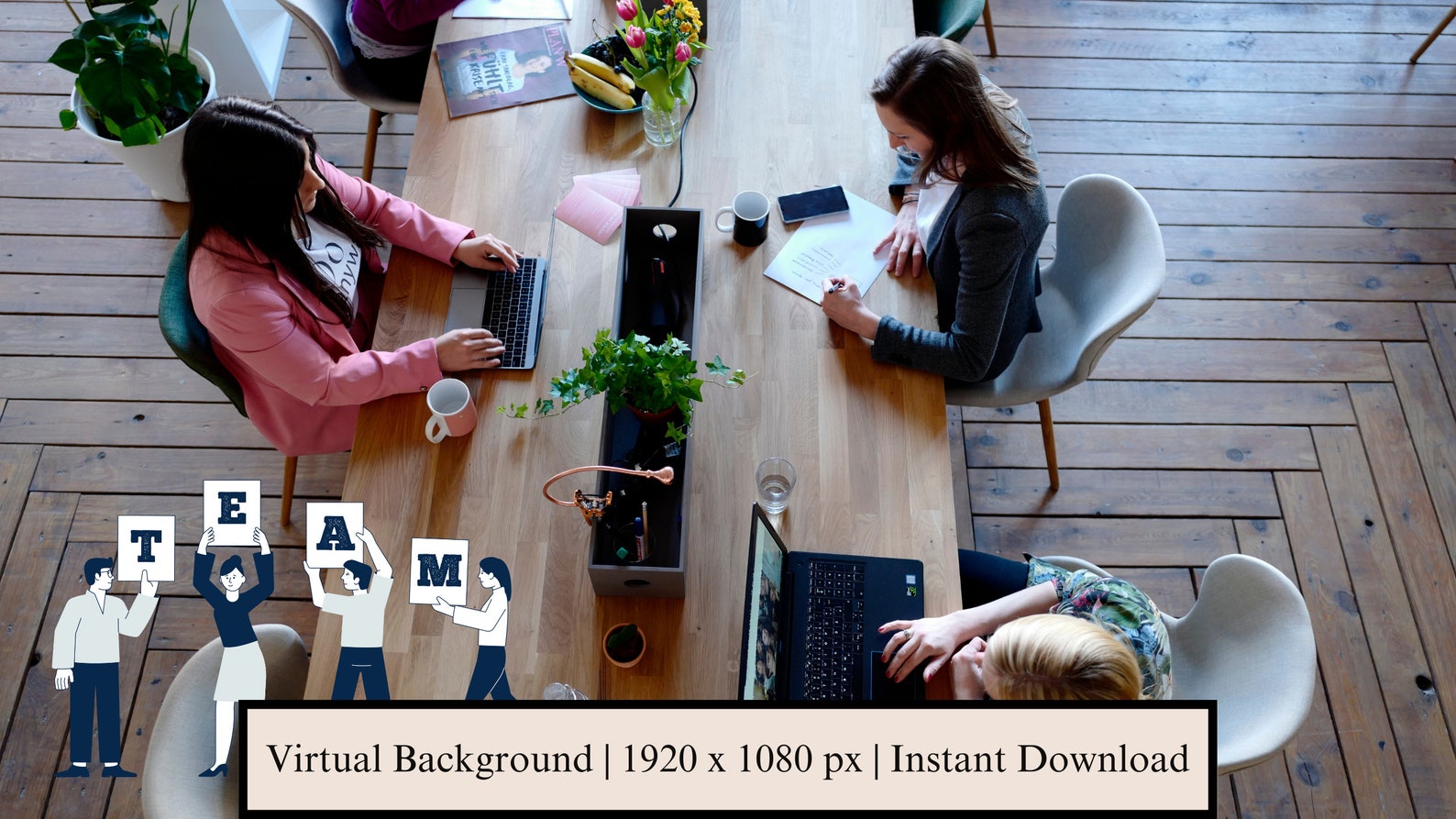 Realistic Team Meeting Zoom Background, Virtual Background for Team, MS ...