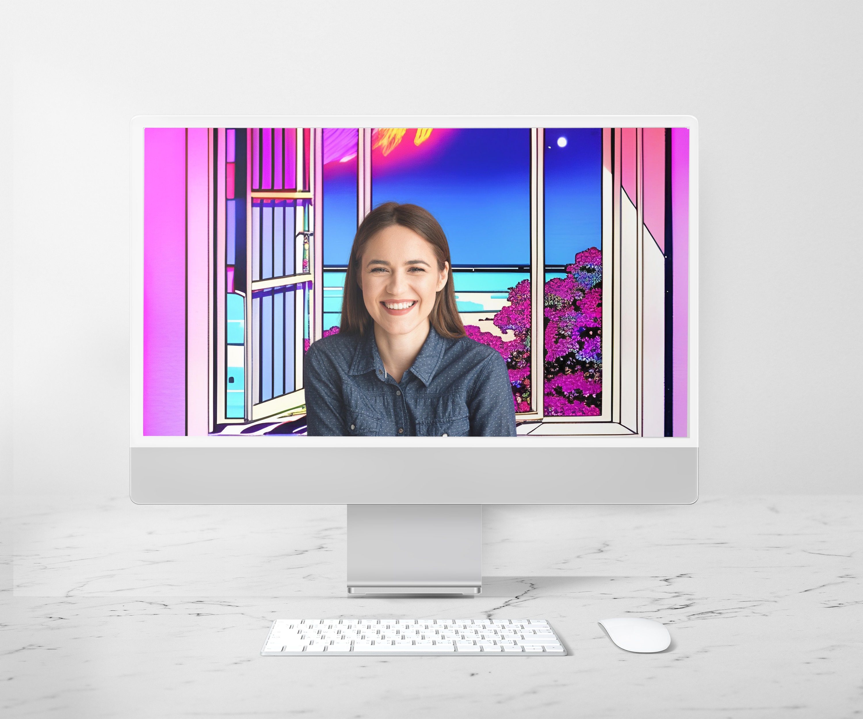 Bright Pink Background, Zoom Meeting Background, Animated Background ...