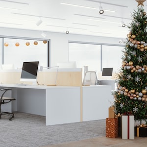 Realistic Office Christmas Zoom Background, Zoom Christmas Virtual ...