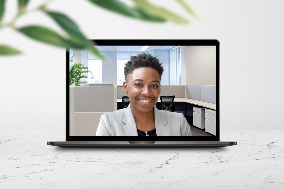 Cubicle Zoom Background, Work From Home Virtual Background, MS Teams ...