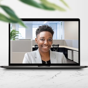 Cubicle Zoom Background, Work From Home Virtual Background, MS Teams ...