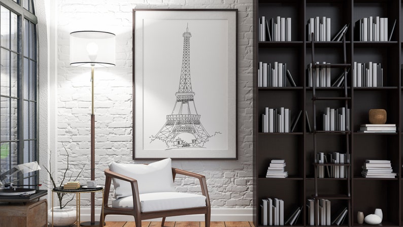 Eiffel Tower Painting Zoom Background, ESL Teacher Virtual Background ...