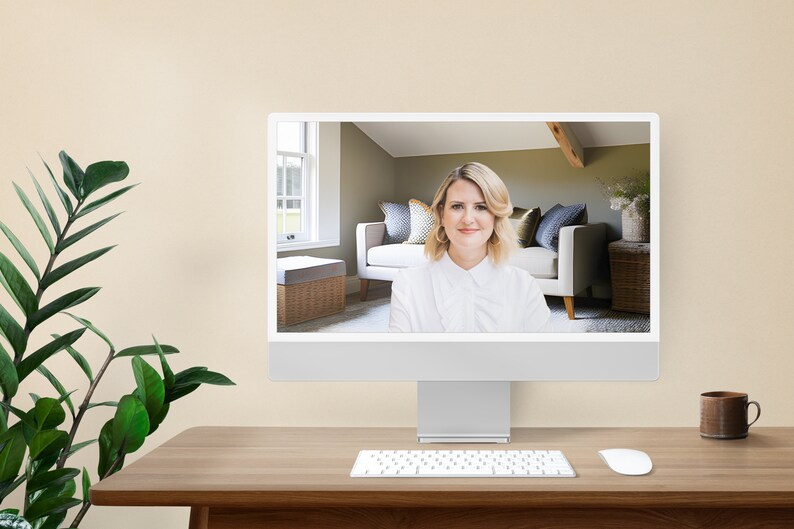 Zoom Background Instant Download, Zoom Backgrounds Home Office Backdrop ...