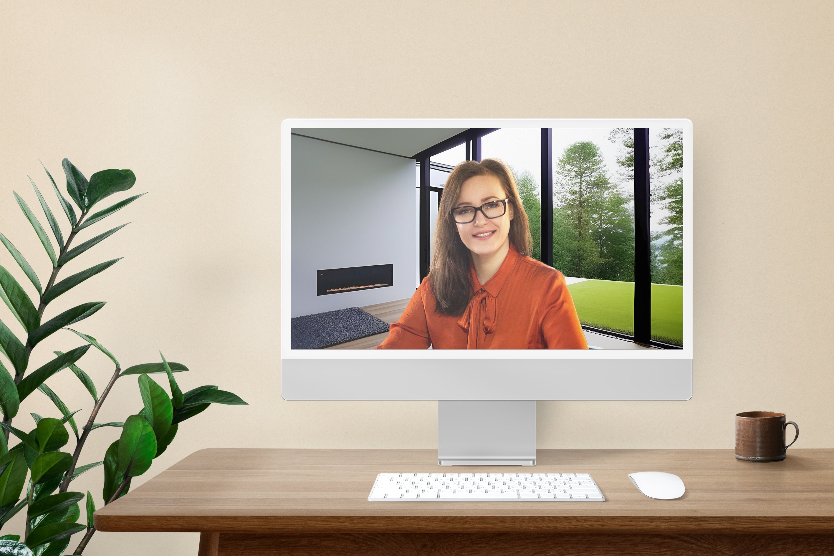 Bright Windows Zoom Background, MS Teams Digital Download Virtual ...