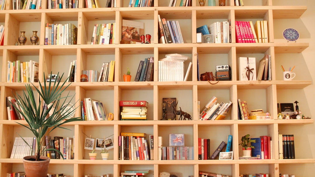 Zoom Backgrounds Bookcase, Zoom Background Bookshelf, Library Shelves ...