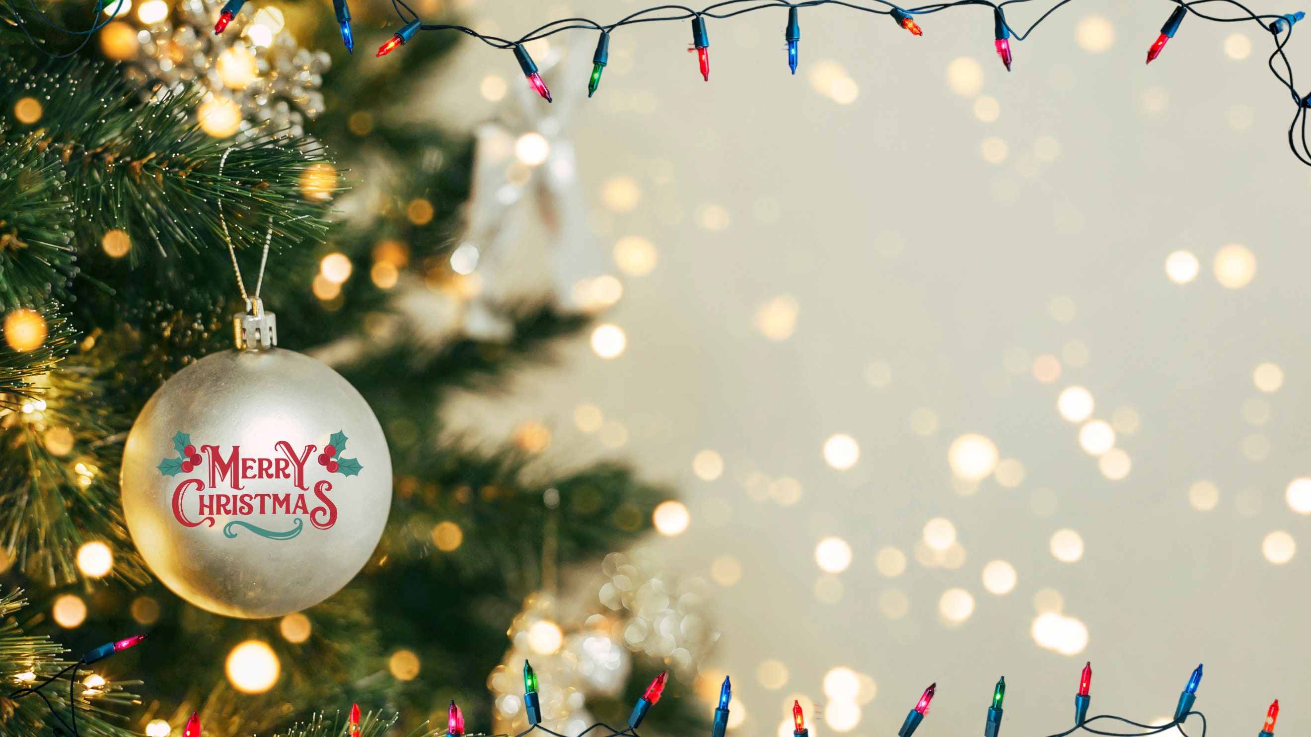 Merry Christmas Zoom Background Home Office, Christmas Virtual ...