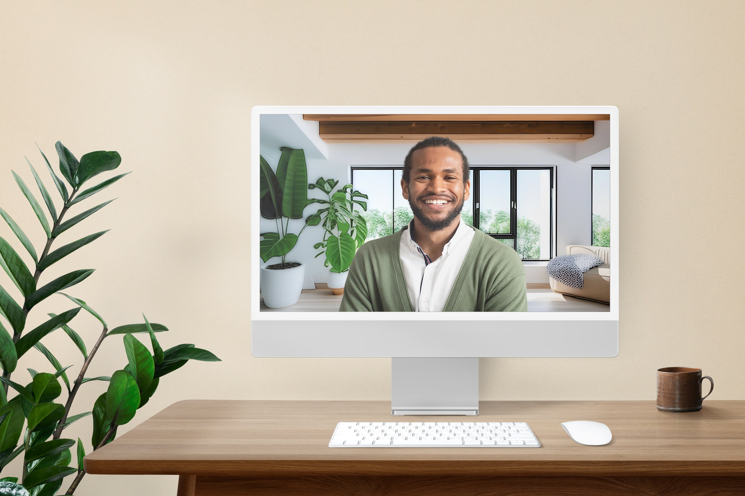Work From Home Virtual Zoom Background, MS Teams Digital Download ...