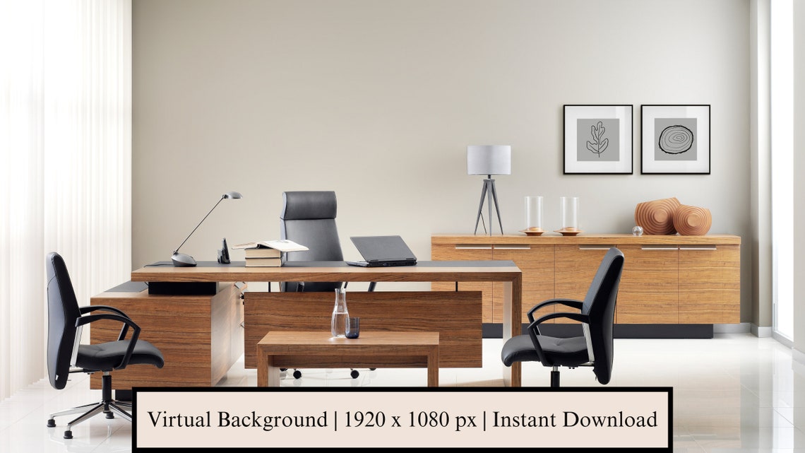 Zoom Virtual Background Office, Realistic Team Background, Instant ...