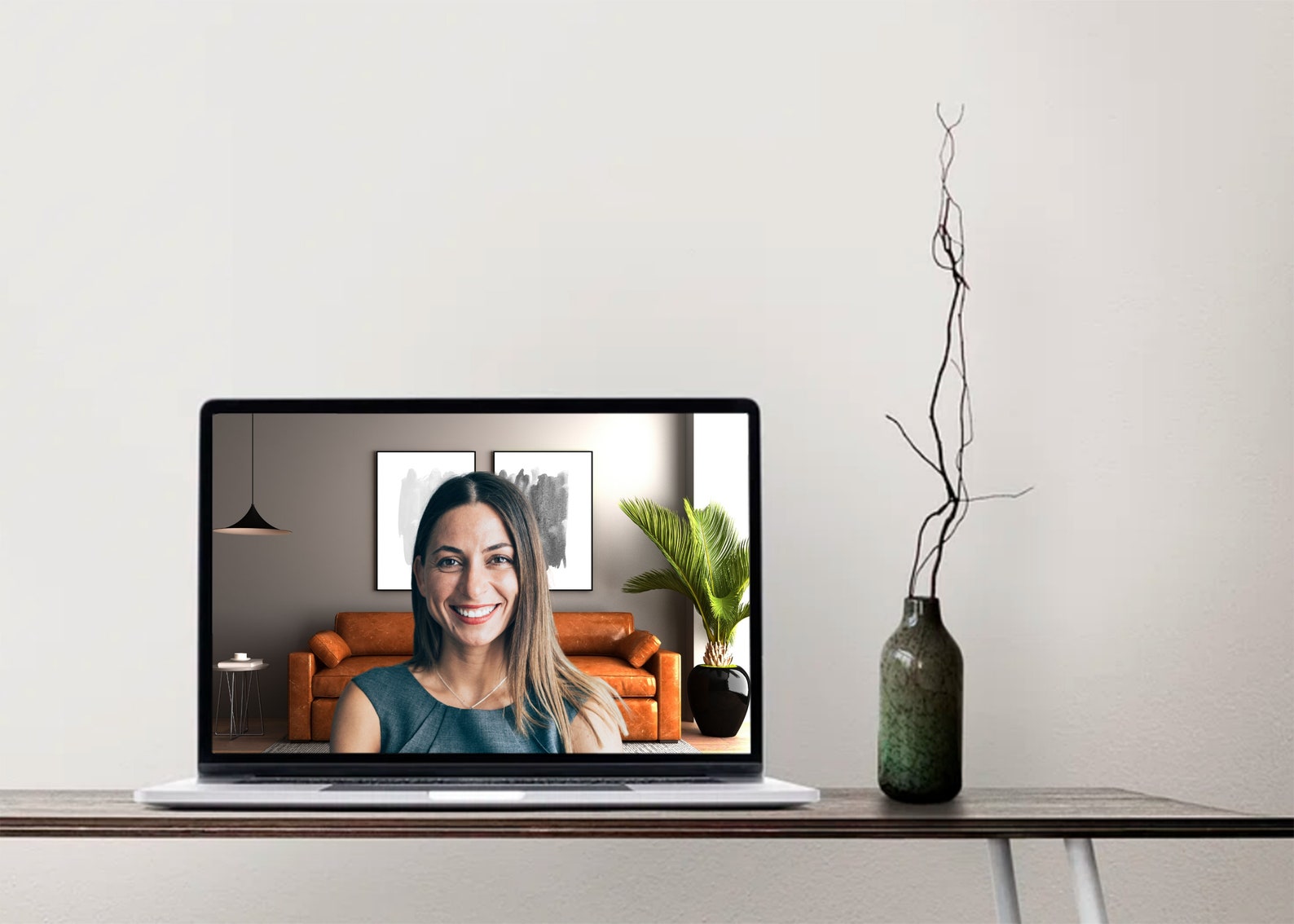 Home Office Zoom Background, Realistic Home Virtual Background, Room ...