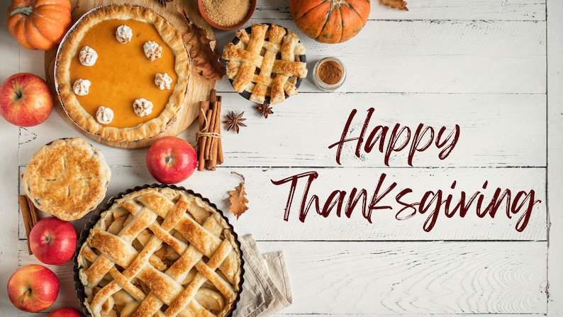 Thanksgiving Digital Zoom Background, Fall Home Office Backdrop, Autumn ...