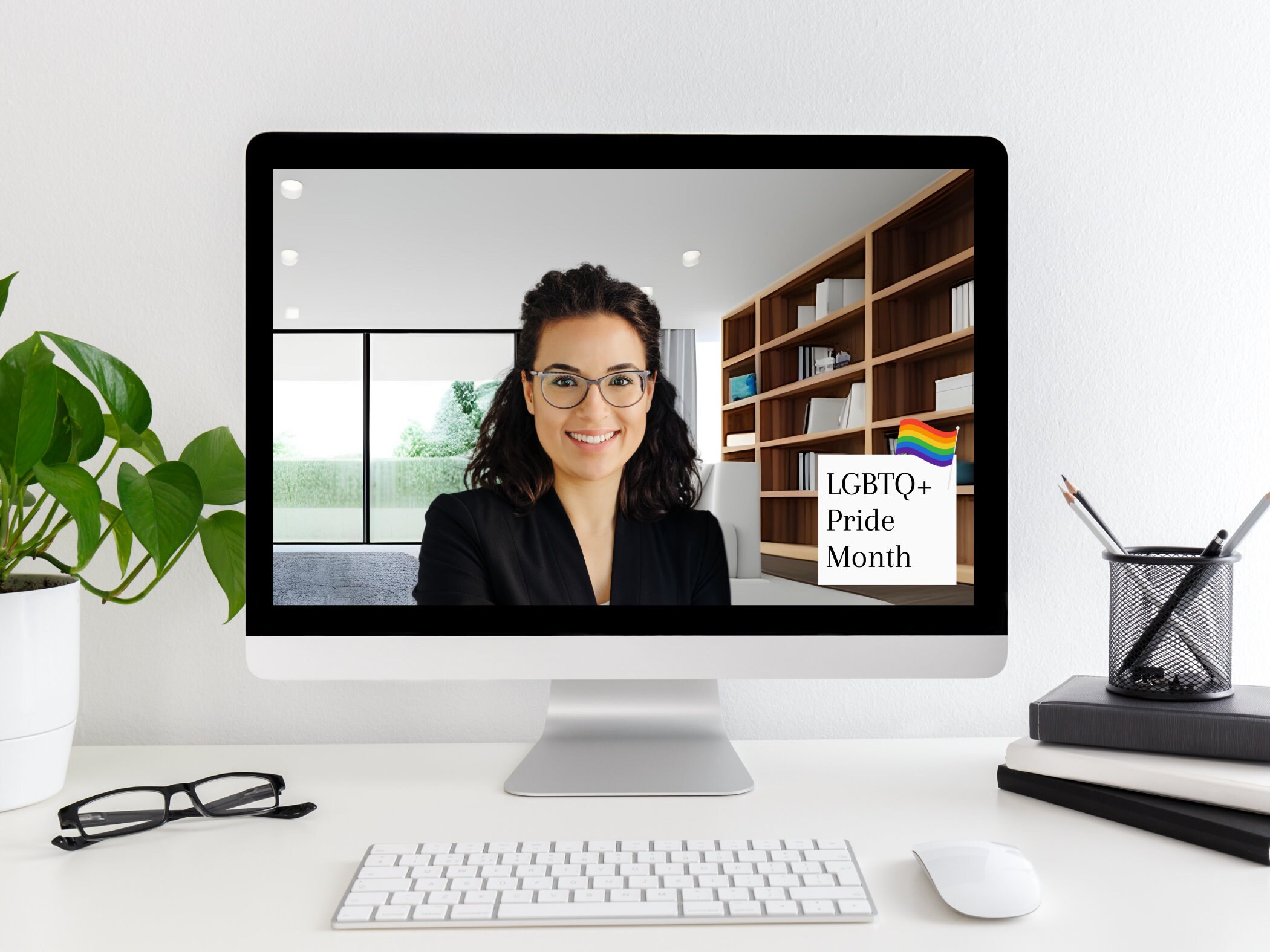 Elegant Zoom Background for LGBTQ Pride Month, Work From Home Virtual ...