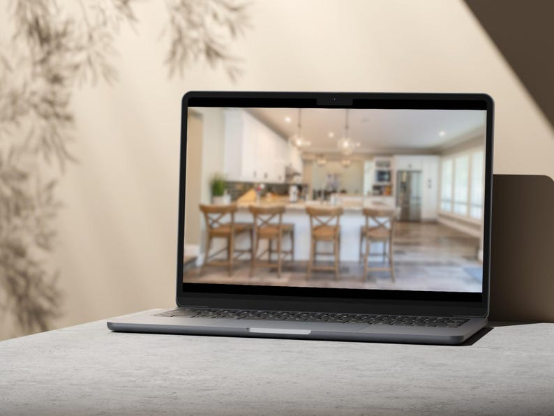 2 Zoom Backgrounds Blurry Home Office, Blurred Background, Zoom Virtual ...