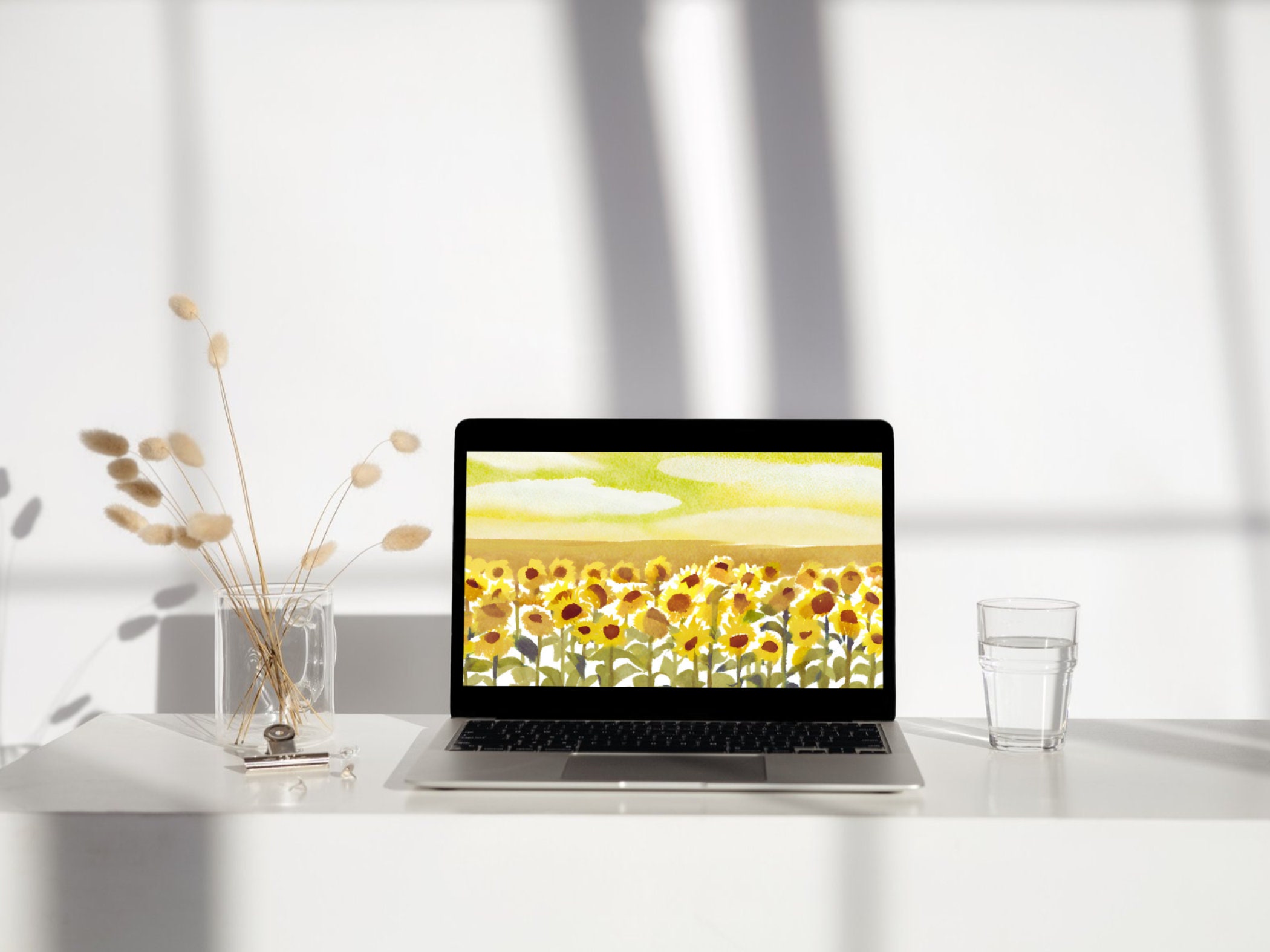 Zoom Background Modern Office, Microsoft Teams Digital Backdrop, Home ...