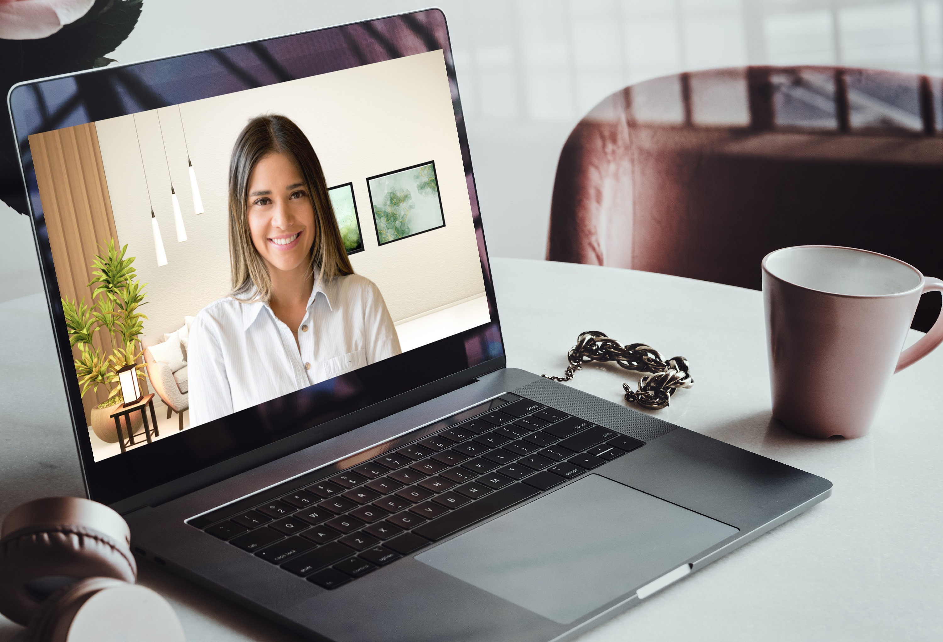 Minimalist Home Virtual Background, Bright Zoom Background for Online ...