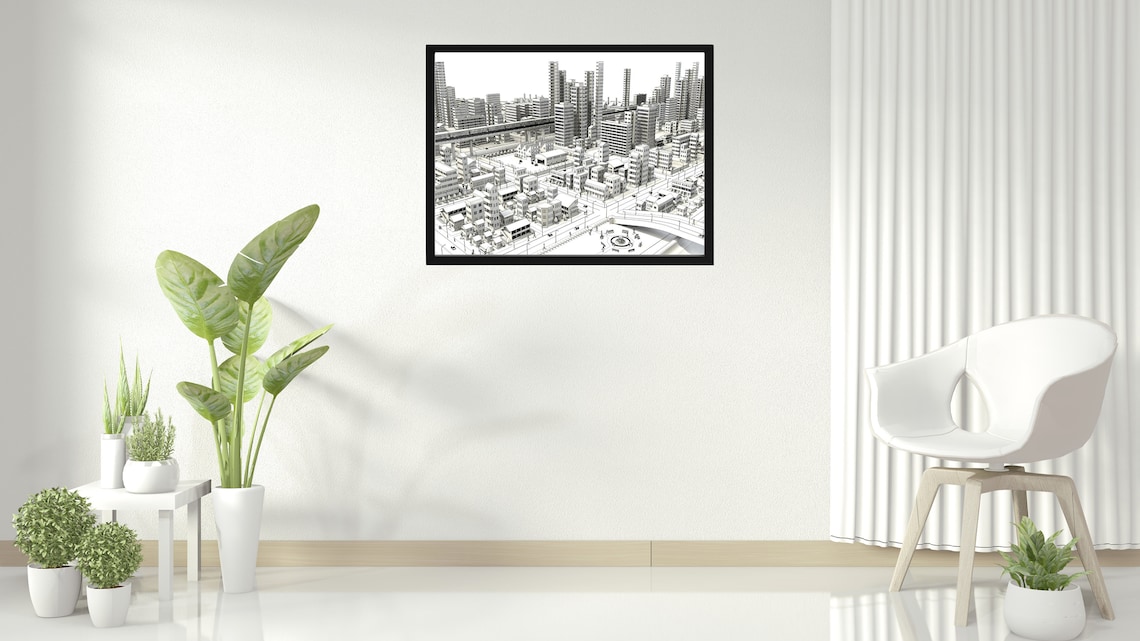 Plain Wall Virtual Background Zoom With Painting, White Minimalist Zoom ...