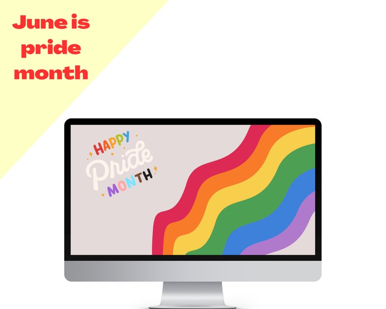 Work From Home Zoom Background to Celebrate LGBTQ Pride Month, Bright ...