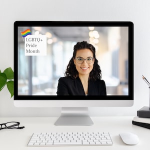 Minimalist Zoom Background for LGBTQ Pride Month, Work From Home ...
