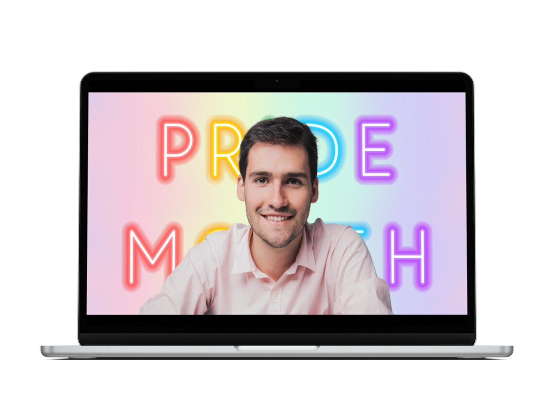 Work From Home Zoom Background to Celebrate LGBTQ Pride Month, Bright ...