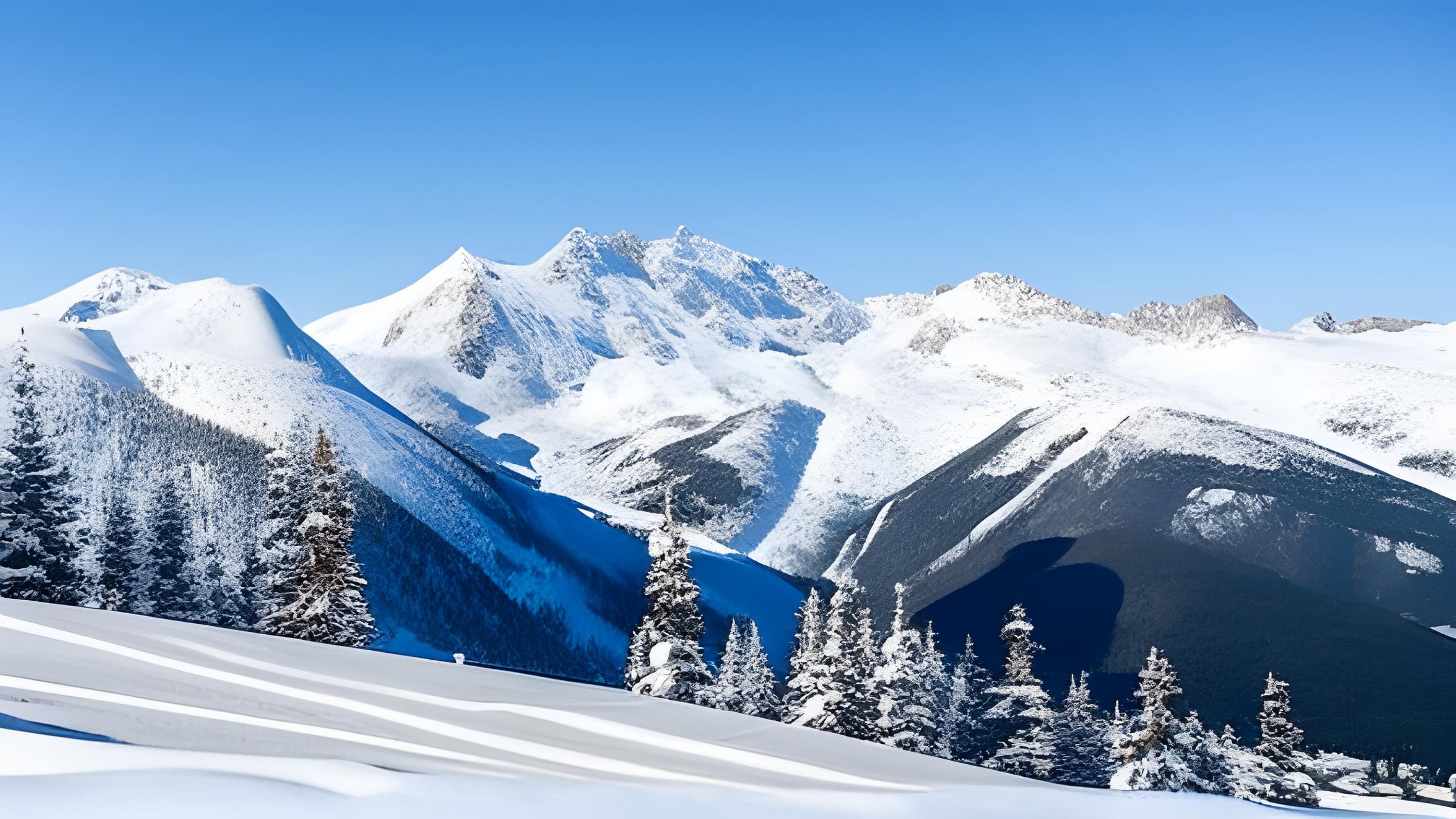 Snowy Mountain Zoom Background, Work From Home Virtual Background, MS ...