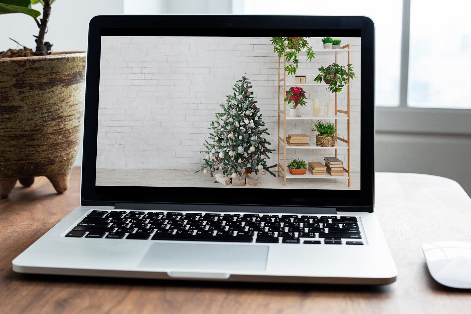 Zoom Background Home Office, Digital Xmas Backdrop, Snow Digital ...