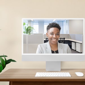 Cubicle Zoom Background, Work From Home Virtual Background, MS Teams ...