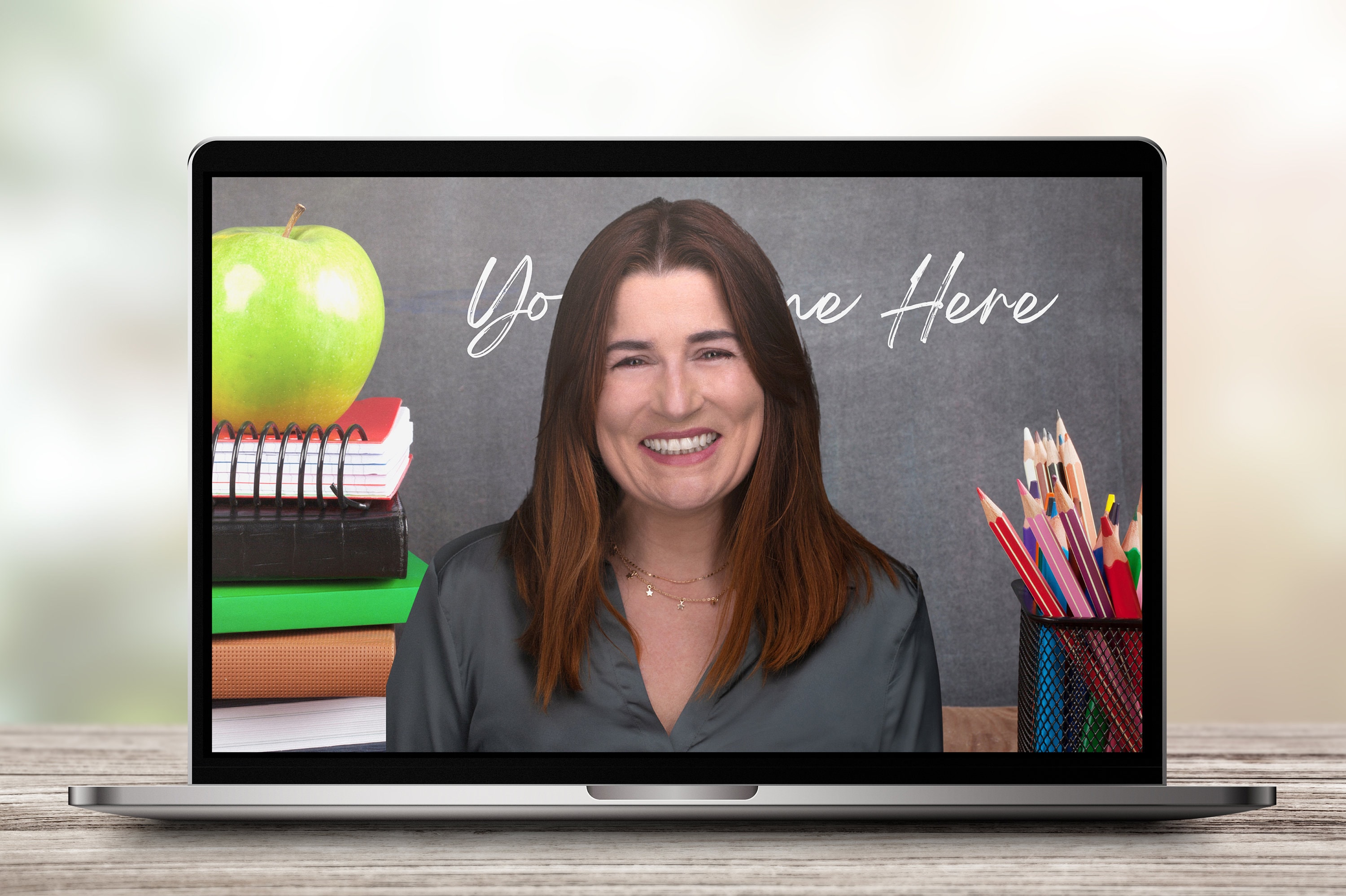 Custom Zoom Background Teacher, Vipkid Teacher Virtual Backdrop ...