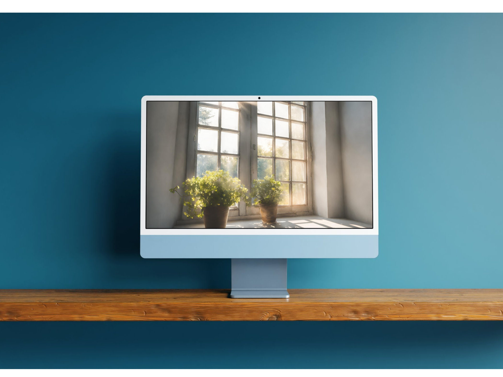 Sunny Zoom Background Bright Window, MS Teams Digital Download Virtual ...