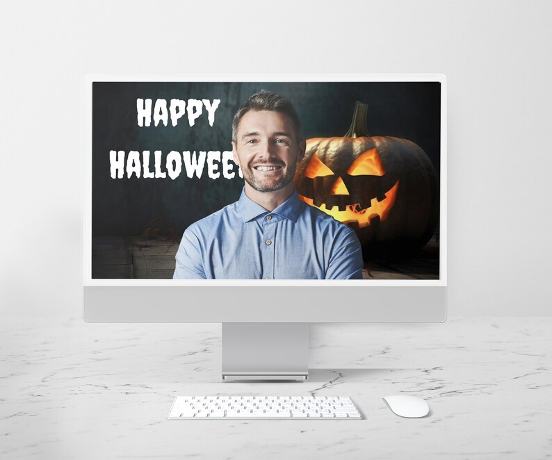 Zoom Halloween Background, MS Team Background, Digital Download Virtual ...