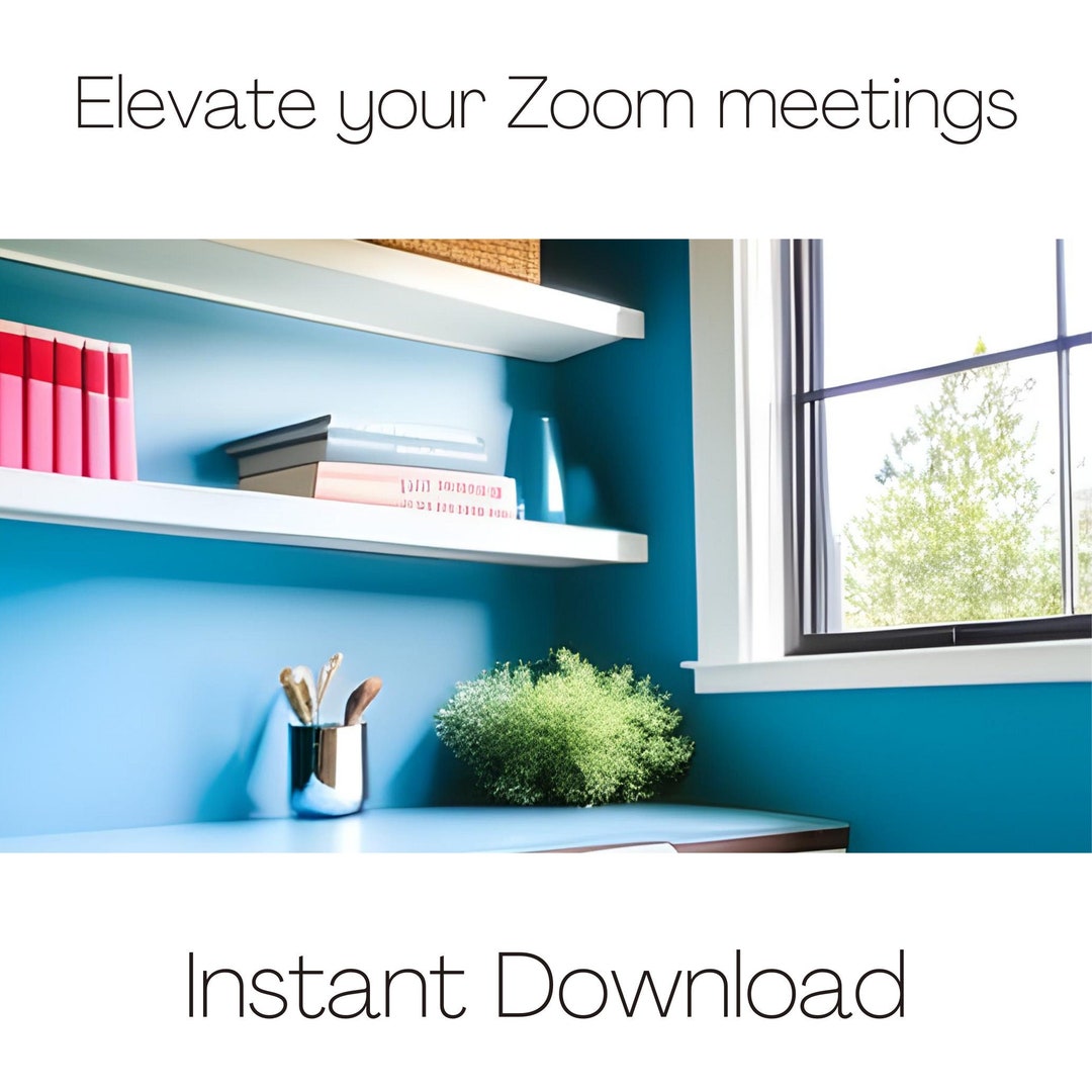 Bright Blue Zoom Background for Video Calls, Vibrant Colored Virtual ...