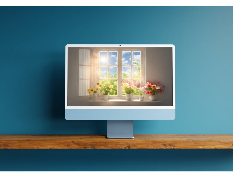 Window Zoom Background Modern Office, Microsoft Teams Digital Backdrop ...