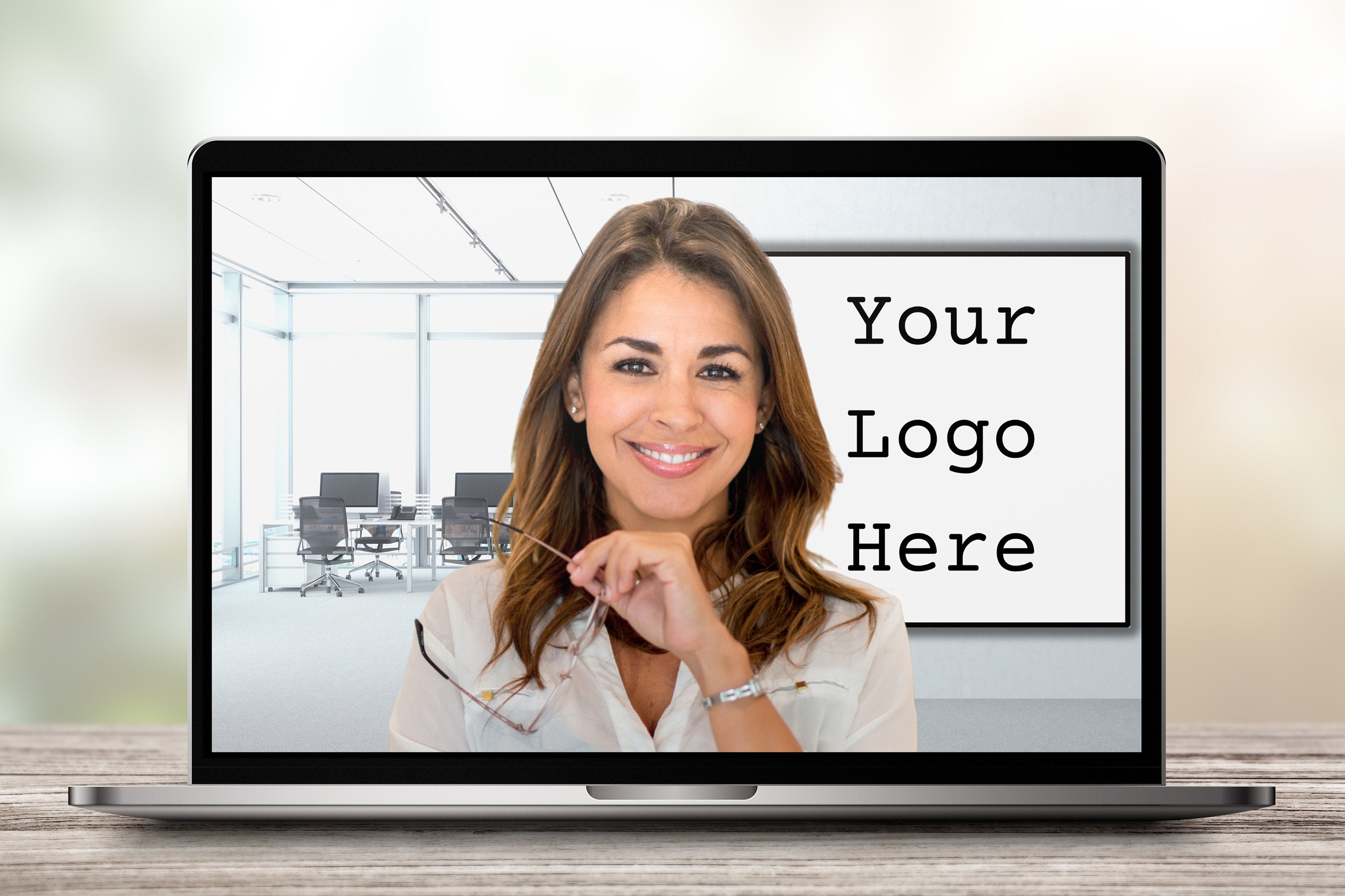 Personalized Zoom Background With Logo, Custom Corporate Office Zoom Meeting Virtual Background ...