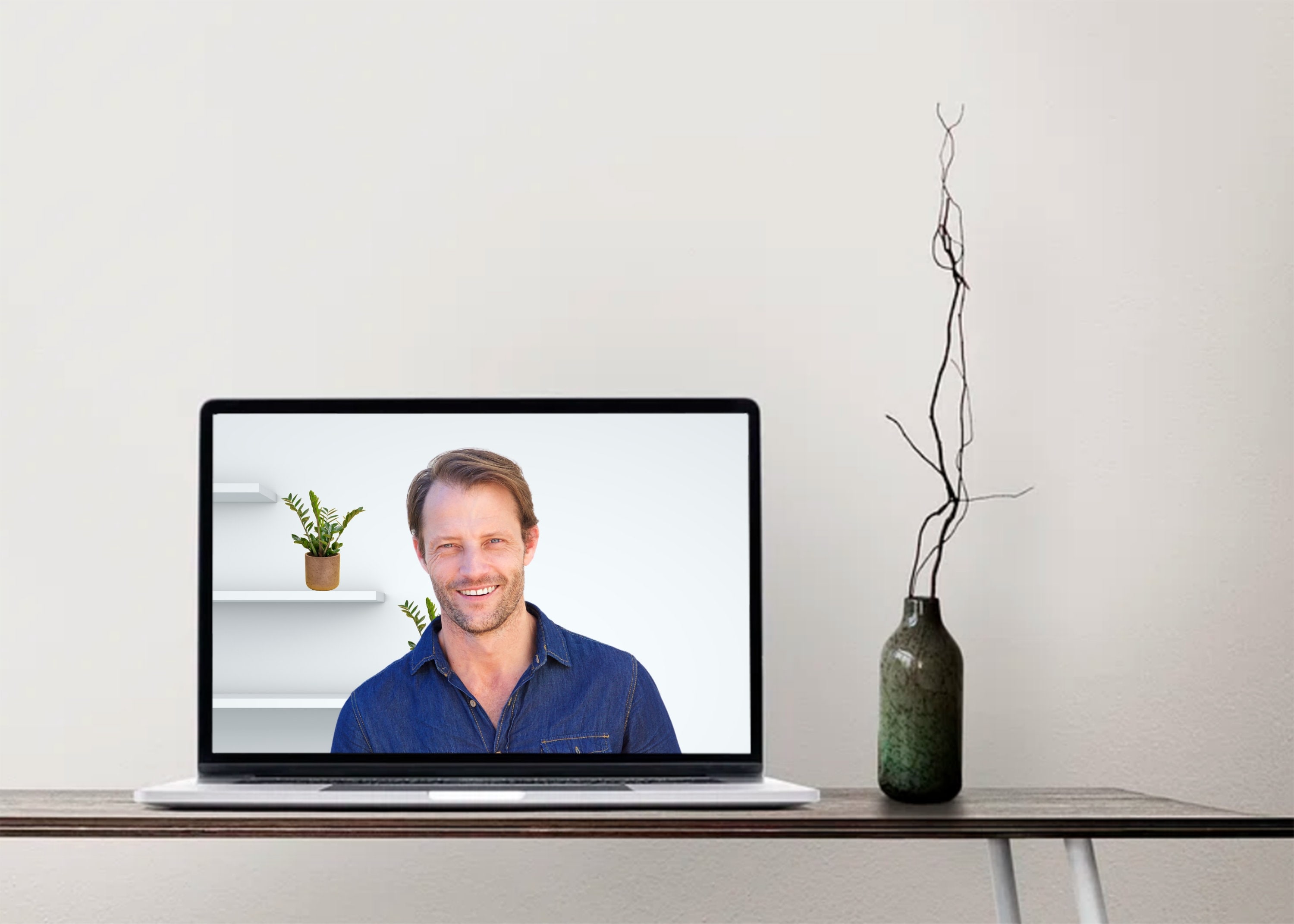 Shelves Zoom Background, Realistic Bookshelf Virtual Background ...