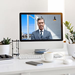 Instant Download Zoom Background, Clean Bright Windows Office Backdrop ...