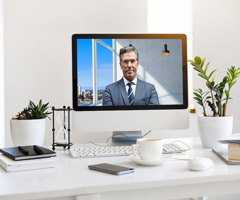 Instant Download Zoom Background, Clean Bright Windows Office Backdrop ...