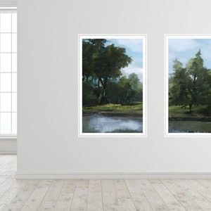 Realistic Virtual Background With Paintings, Home Office Zoom ...