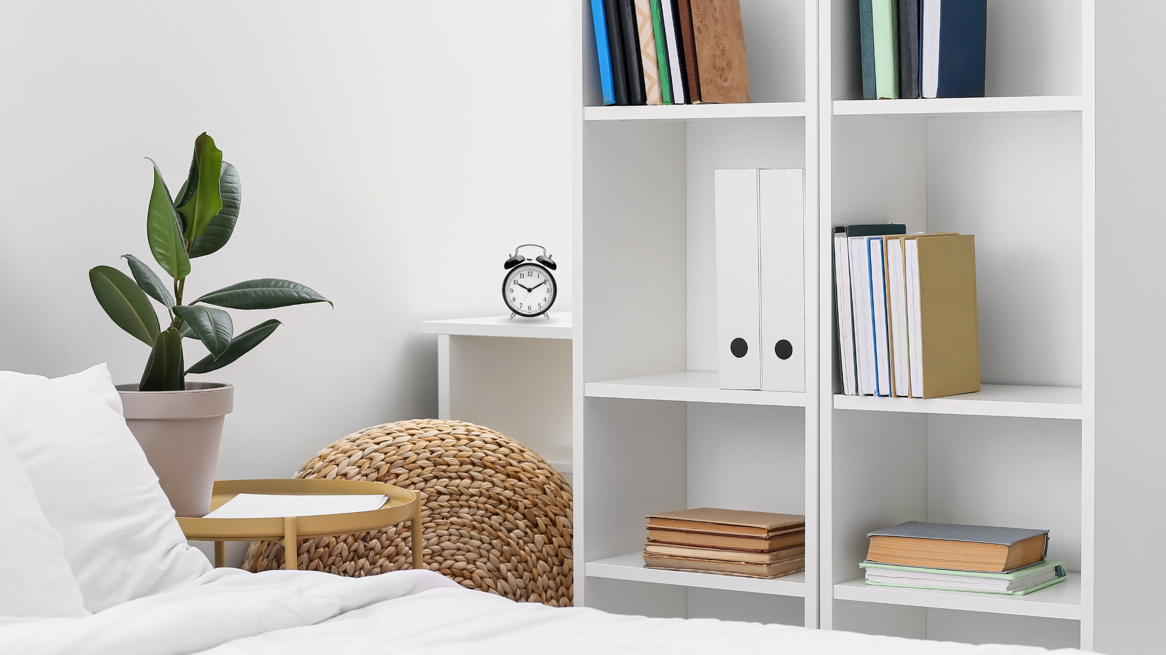 White Bookshelf Zoom Background, Zoom Meeting Virtual Background, Zoom ...