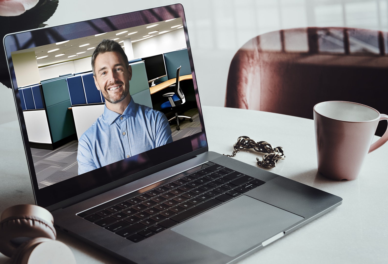 Cubicle Zoom Background, MS Teams Digital Download Virtual Background ...