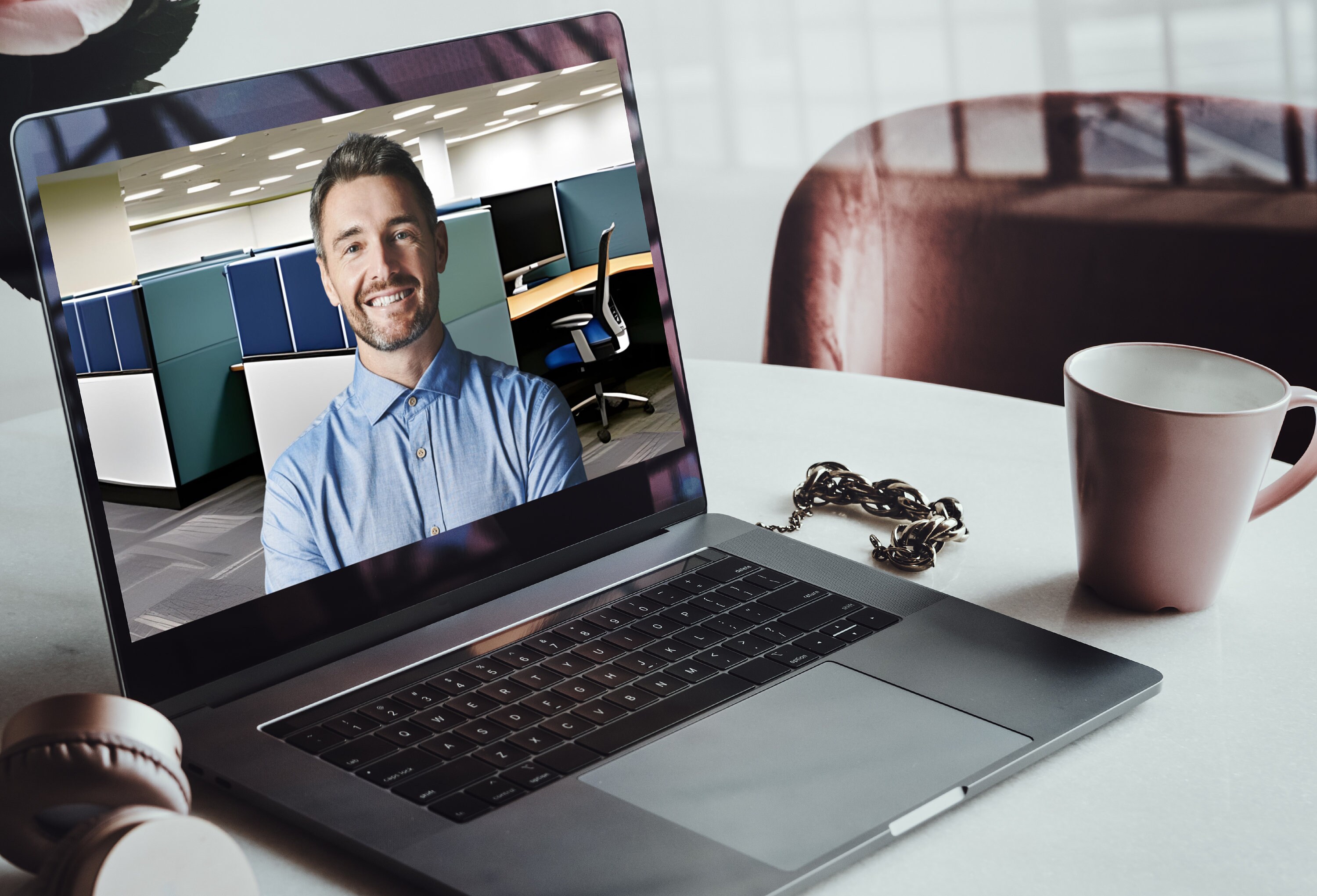 Cubicle Zoom Background, MS Teams Digital Download Virtual Background ...